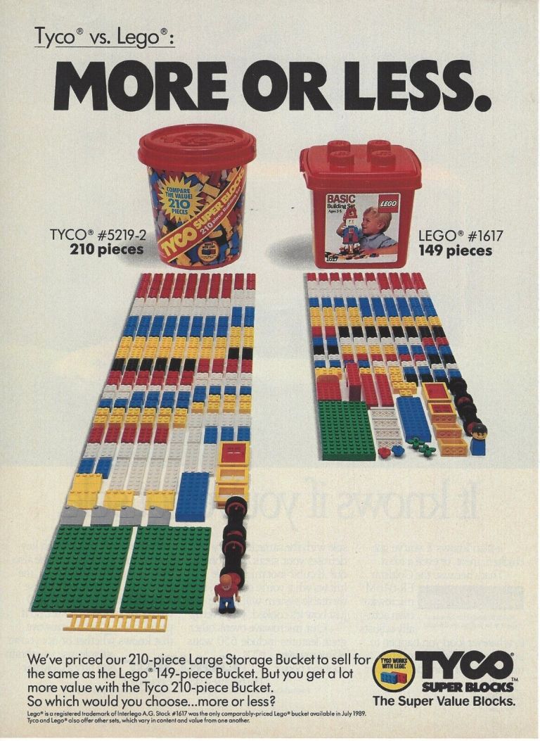 Battle of the Bricks: LEGO vs Tyco Super Blocks – ACT Museum